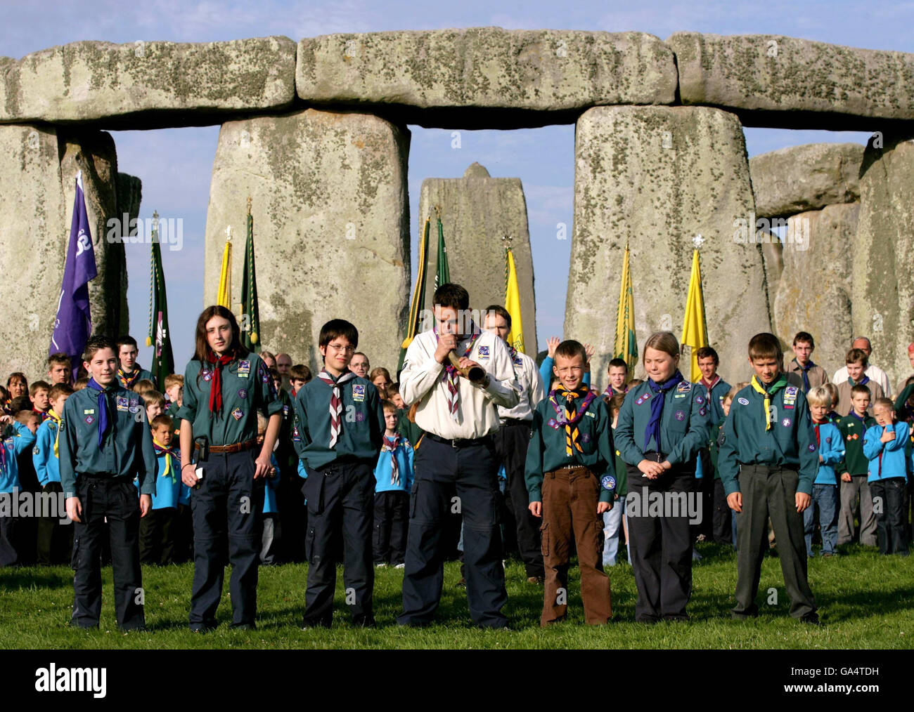 Full length england flag scout uniform mangrs hi-res stock photography ...