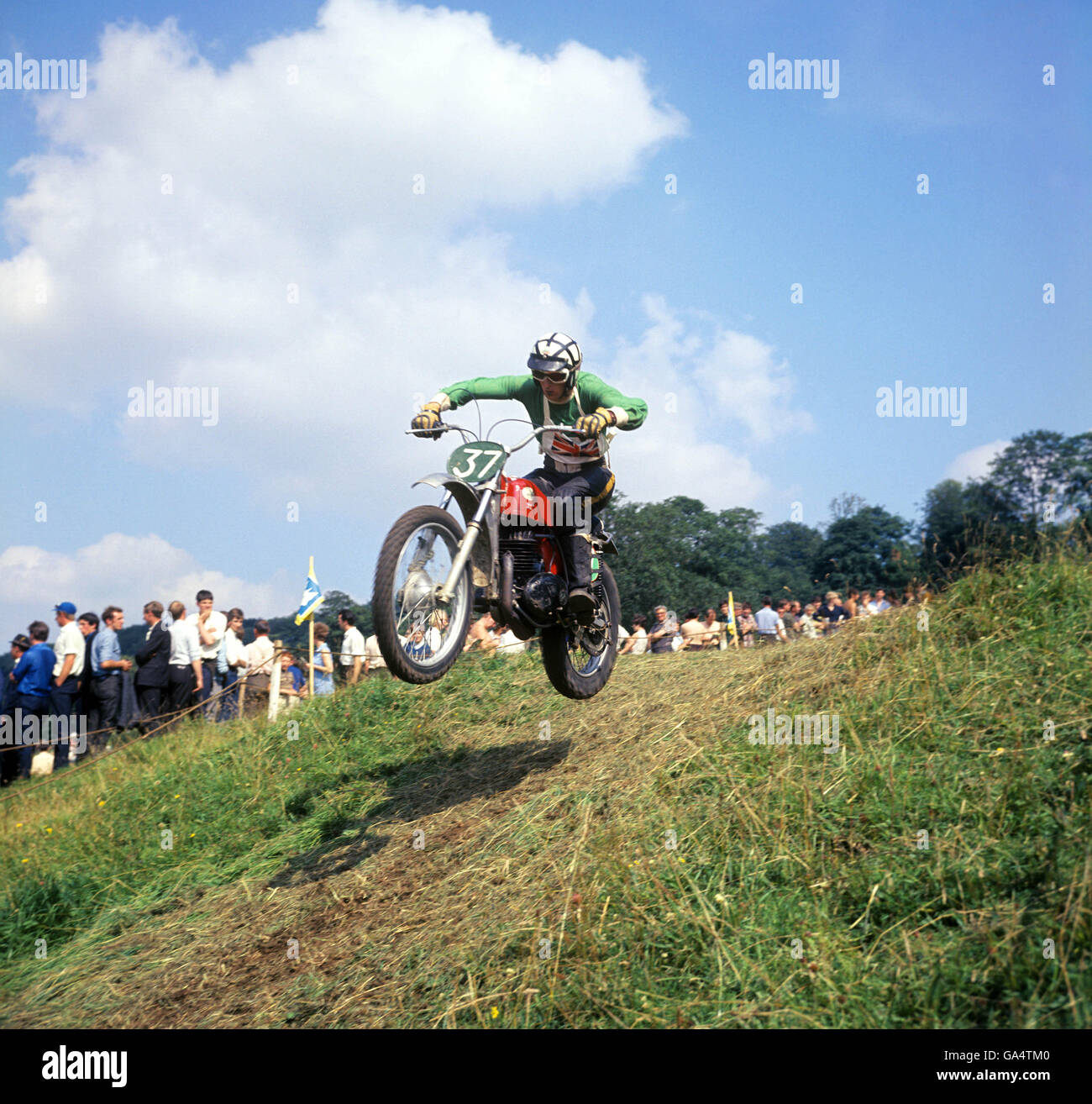 Brian Wade (Britain) on a Greeves 24TJSB in the international Moto ...