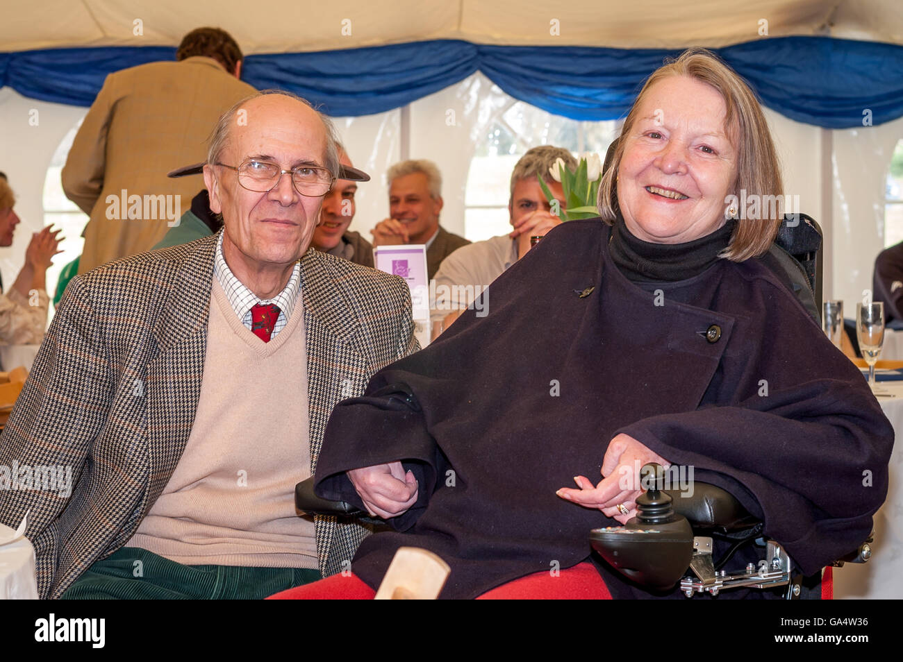 Lord and Lady Tebbit at a charity clay shoot for Canine Partners Stock ...