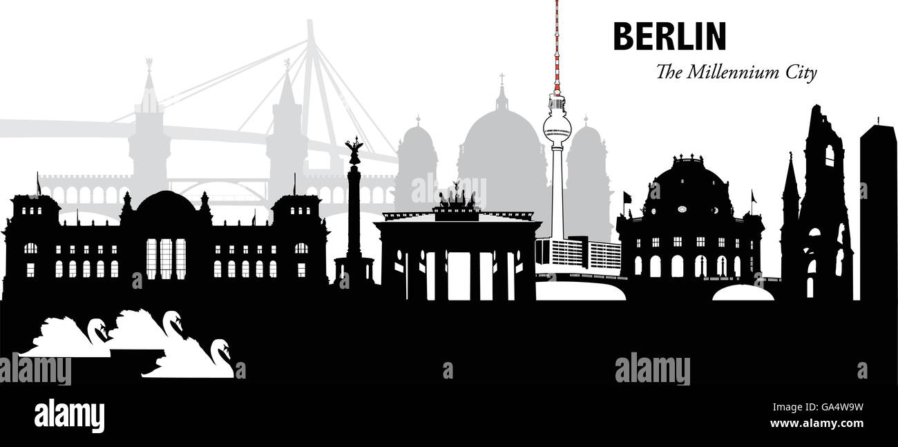 Vector illustration of the skyline of Berlin, Germany Stock Vector ...