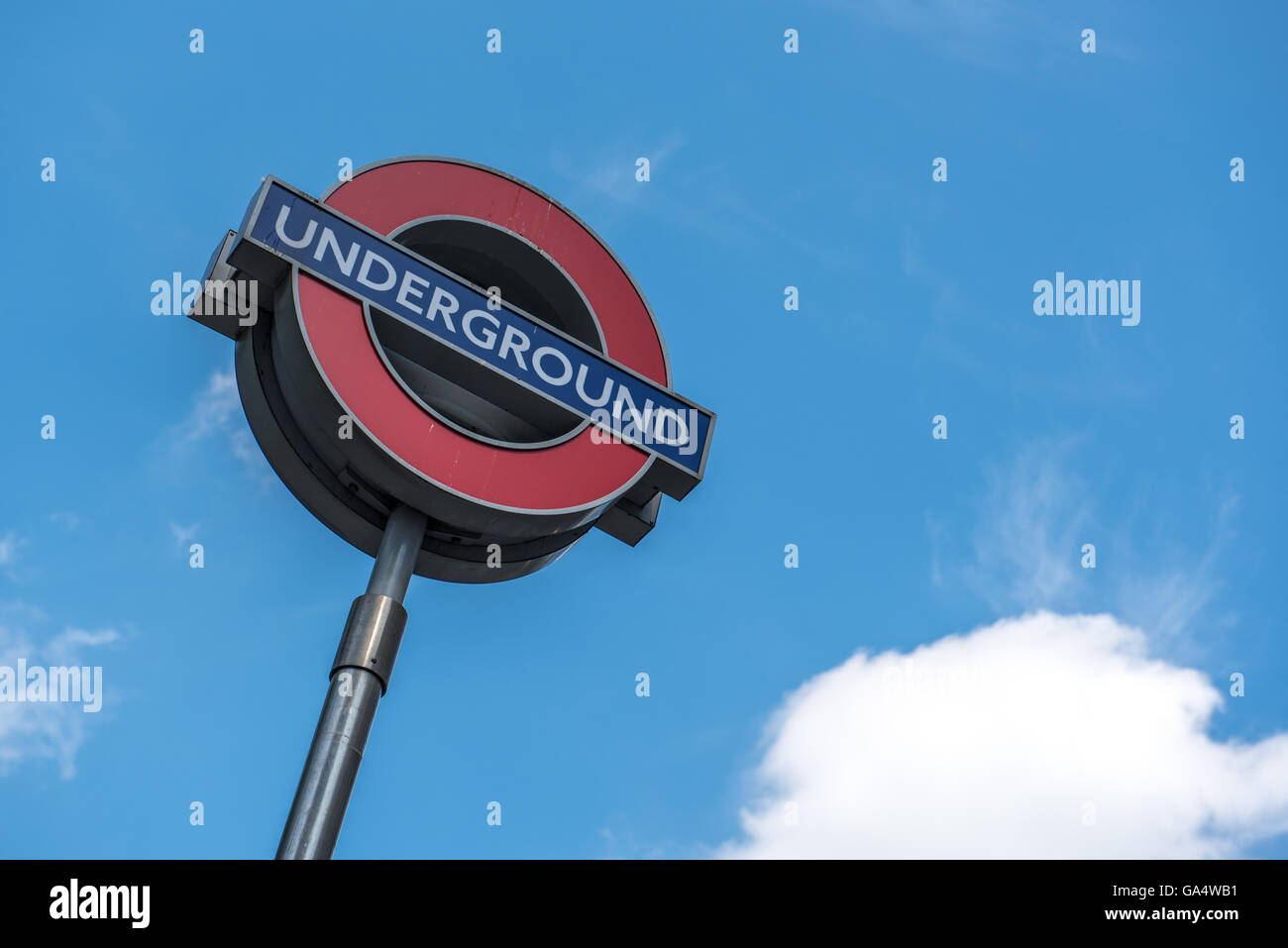 London Underground sign. Known colloquially as the Tube Stock Photo - Alamy