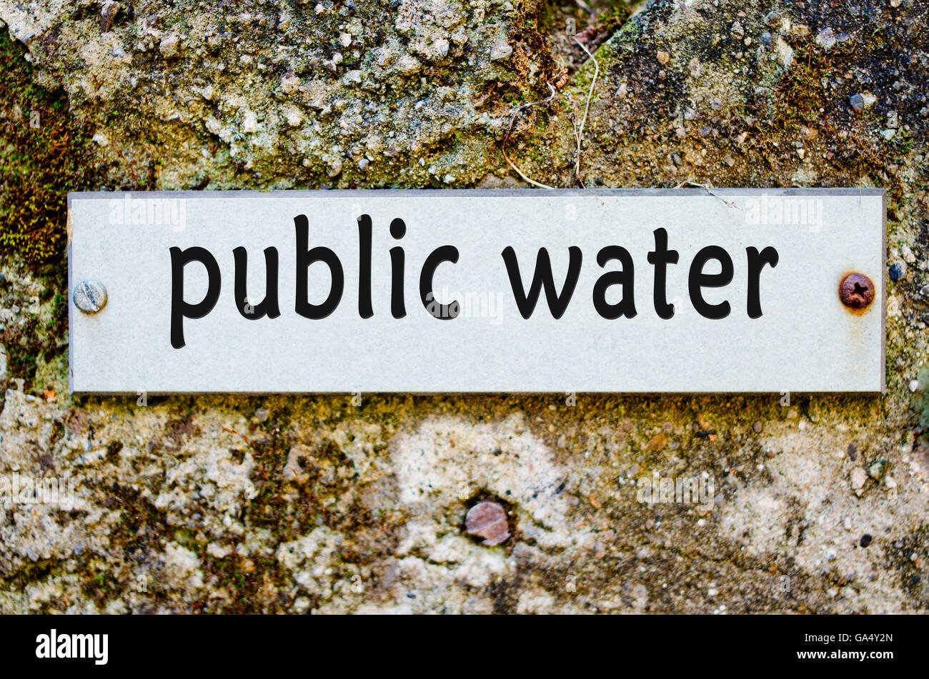 label for public water Stock Photo - Alamy