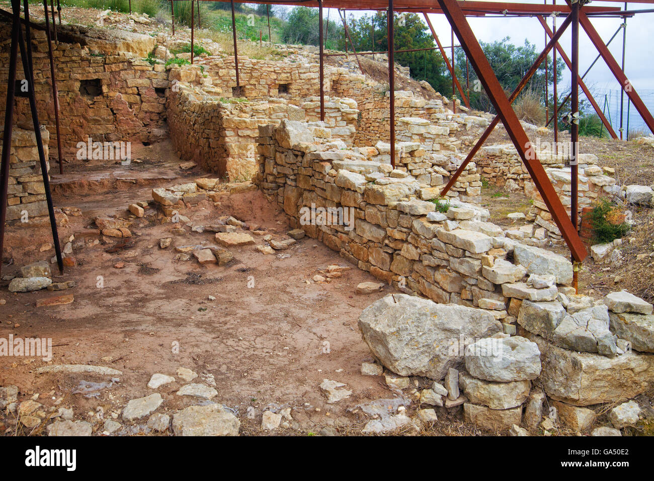 Monte Judica, Hellenized indigenous settlement. Catania, Sicily Stock ...