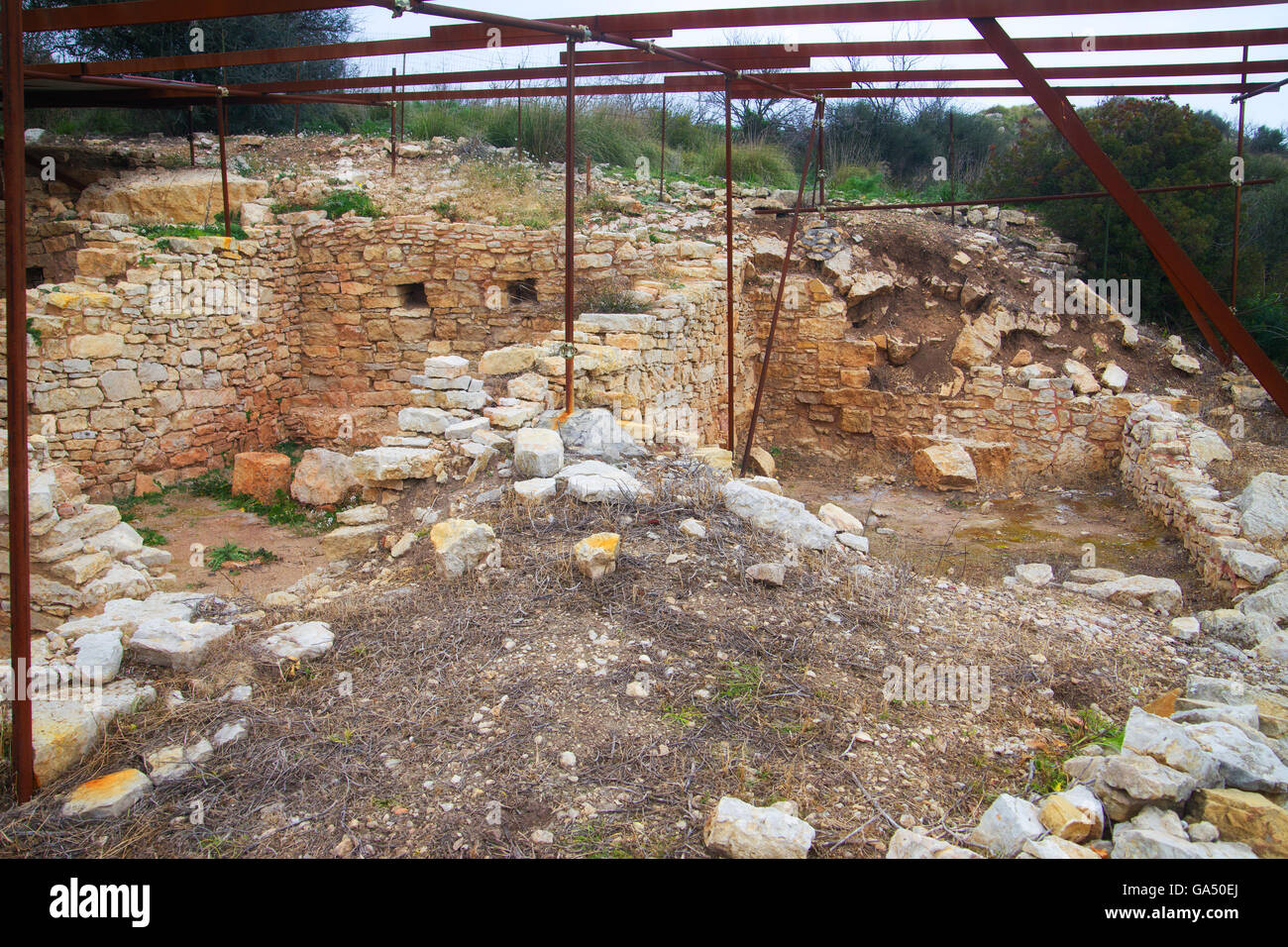 Monte Judica, Hellenized indigenous settlement. Catania, Sicily Stock ...