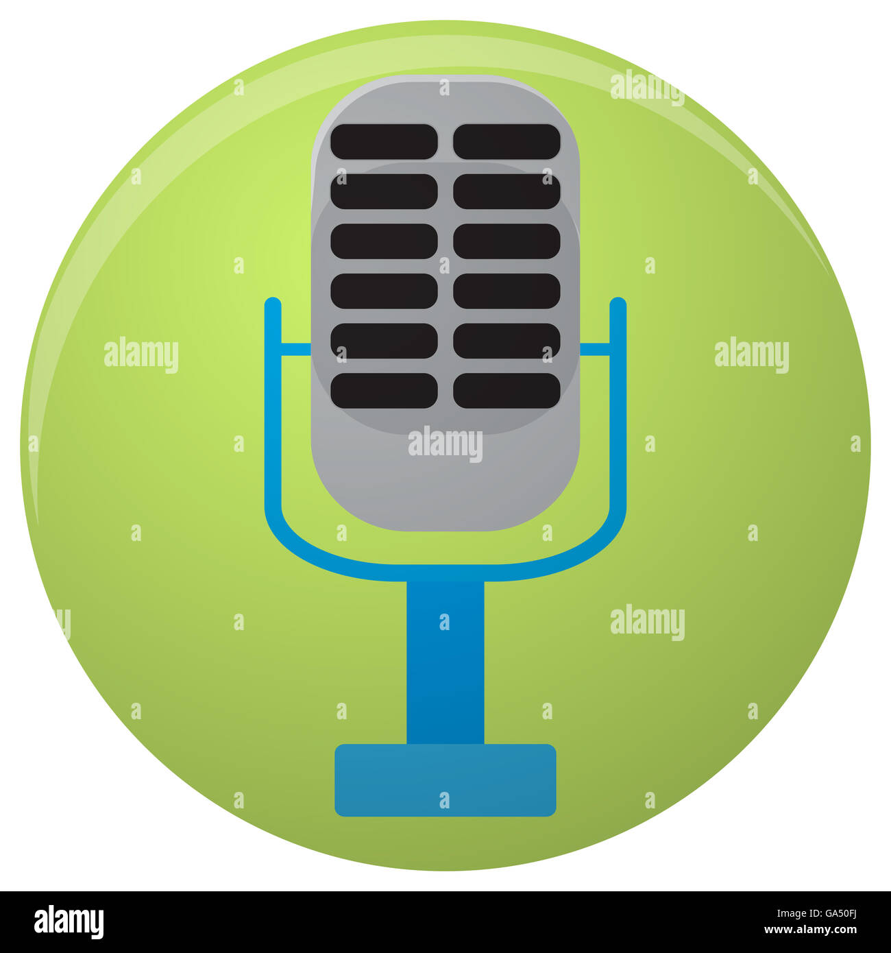 Icon colored microphone. Music icon and microphone isolated, speaker ...