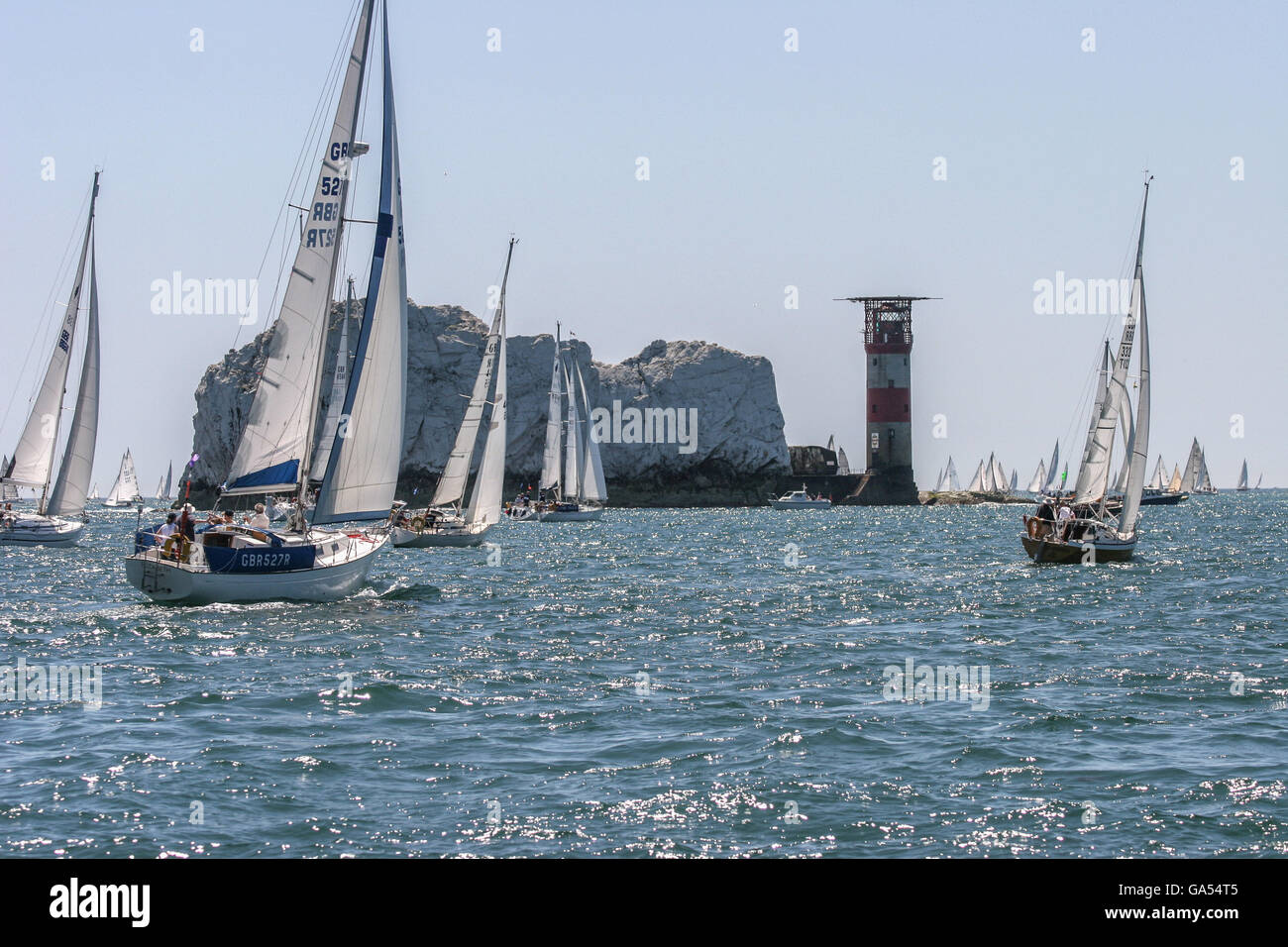 The Needles Lighthouse was built by Trinity House in 1859 on the ...