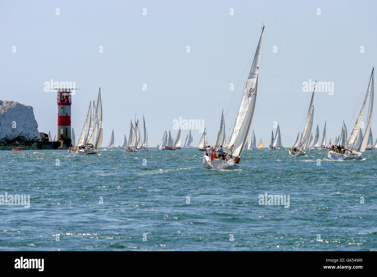 The Needles Lighthouse was built by Trinity House in 1859 on the ...
