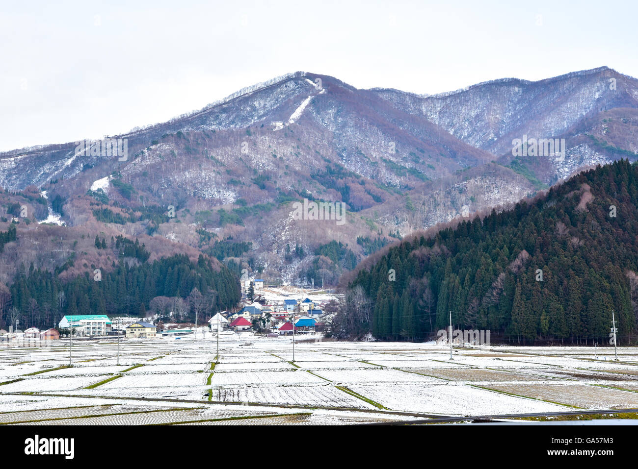 Winter Landscape in Nagano, Japan Stock Photo - Alamy