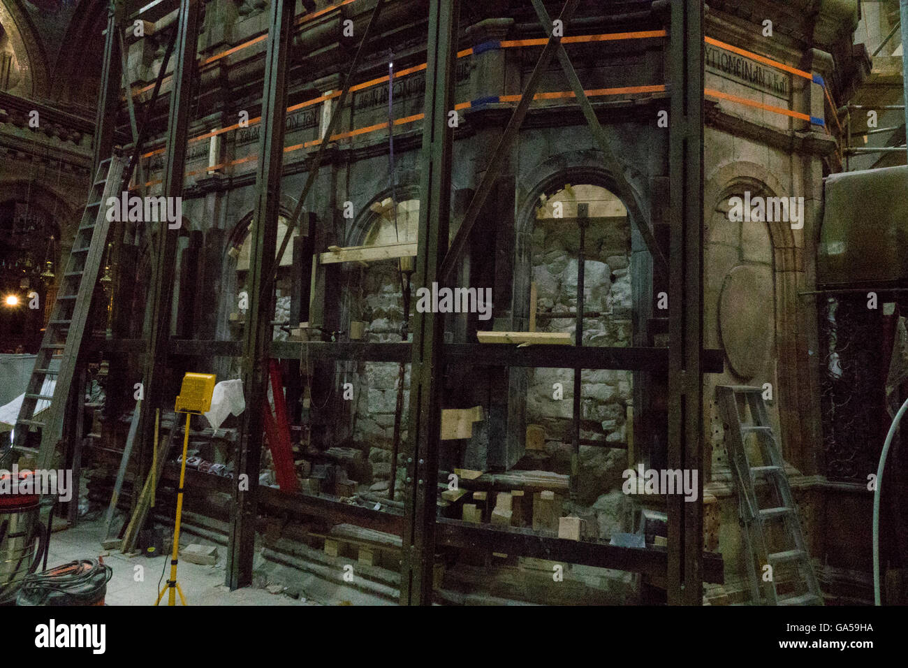 Jerusalem, Israel. 2nd July, 2016. The Edicule of the Church of the ...