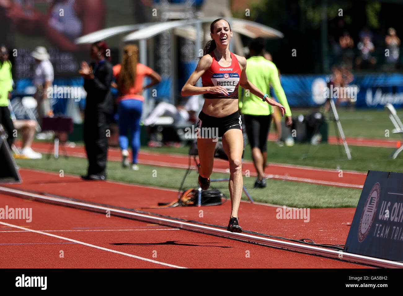Eugene, Oregon, UK. 2nd July, 2016. MOLLY HUDDLE wins the women's ...