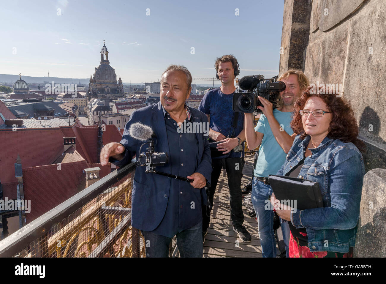 Dresden, Germany. 1st July, 2016. Actor Wolfgang Stumph (l-r) standing ...