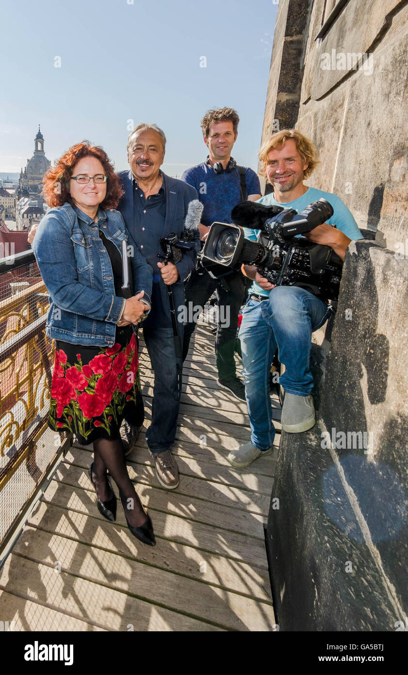 Dresden, Germany. 1st July, 2016. Actor Wolfgang Stumph (2nd l ...