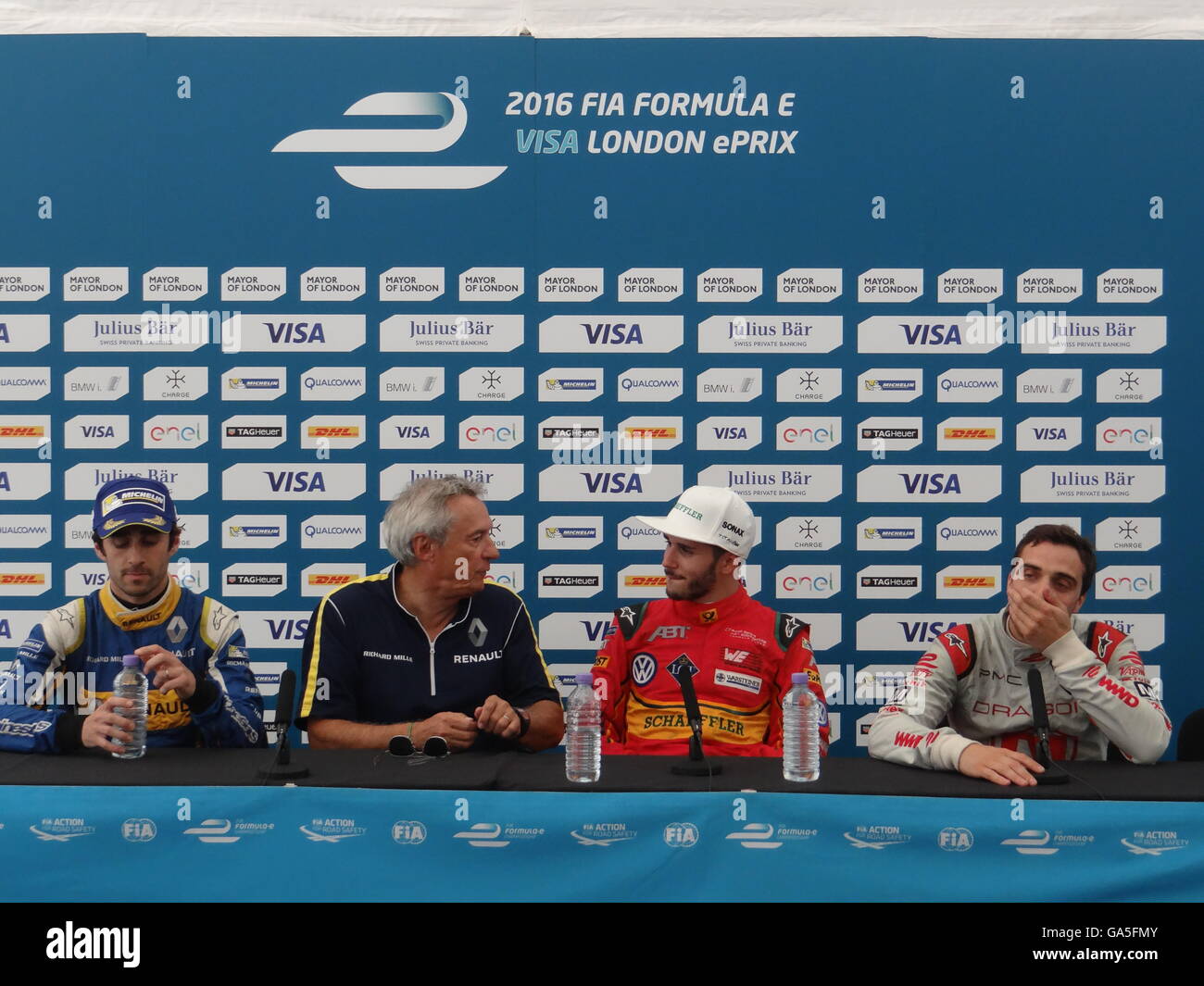 The winners podium of the Round 10, and a Winner of the Second ...