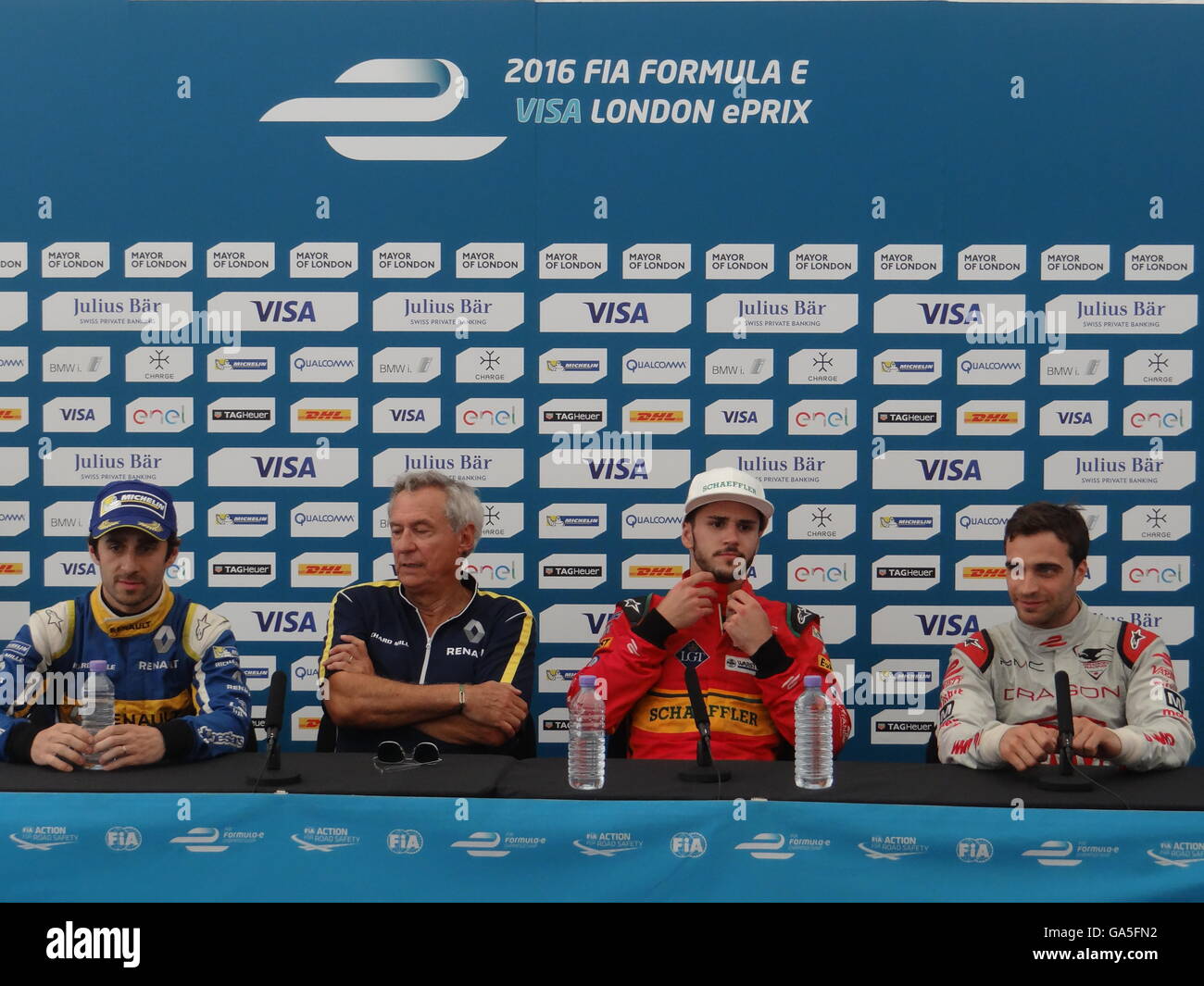 The winners podium of the Round 10, and a Winner of the Second ...