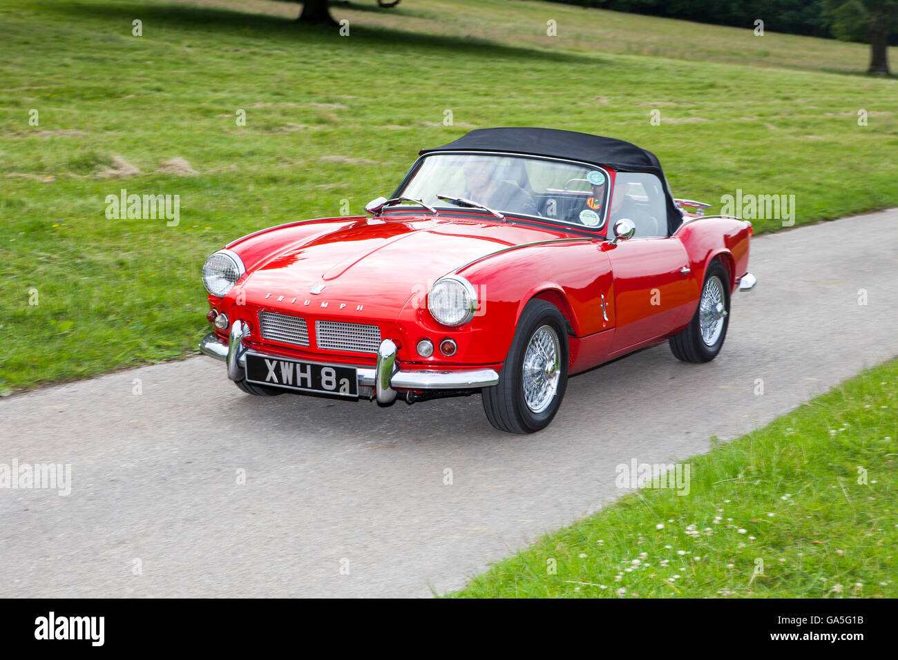 Red Triumph Spitfire at Leighton Hall Classic Car Rally, Carnforth ...