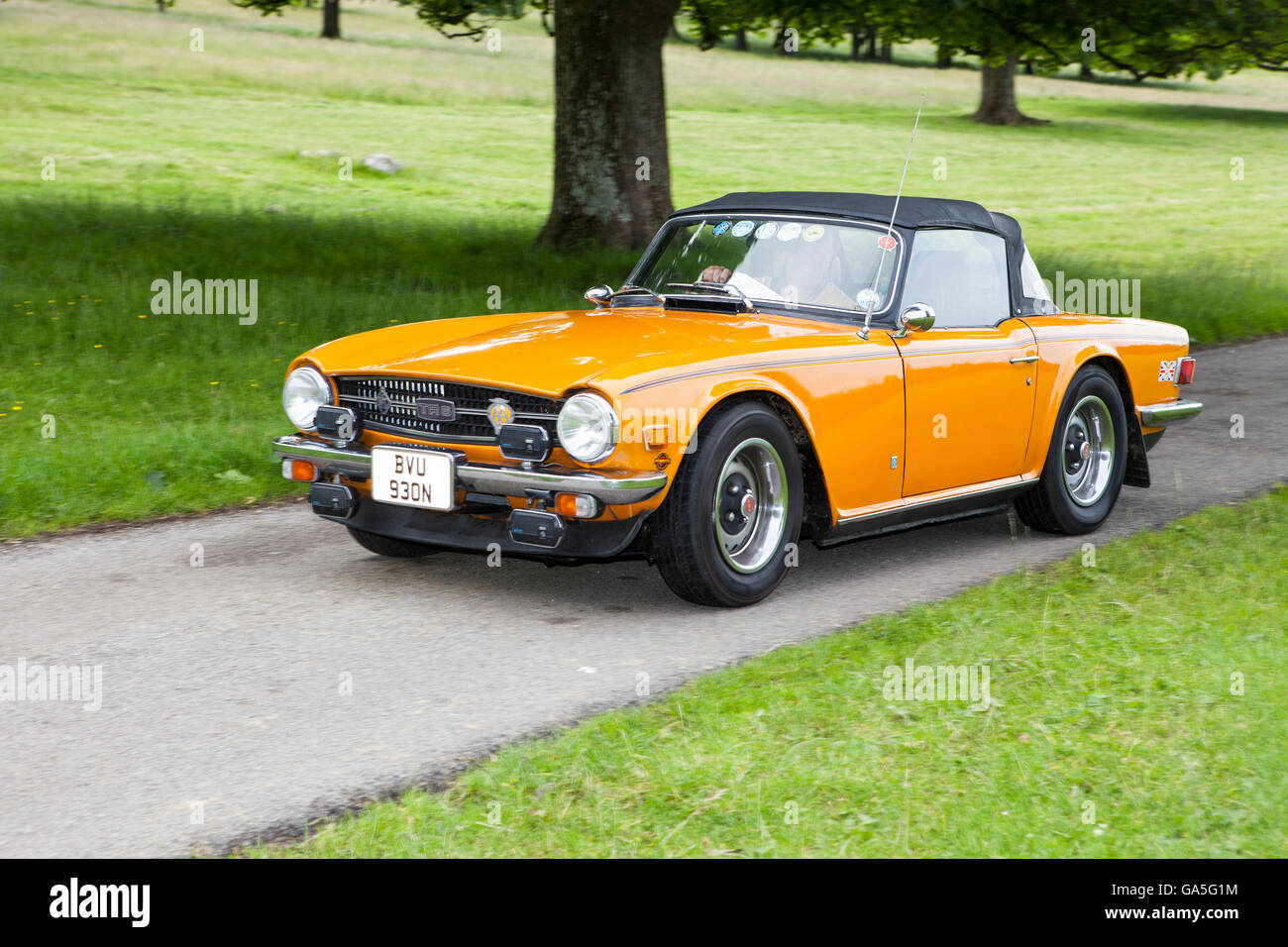 Orange 1976 triumph tr6 AT Leighton Hall Classic Car Rally, Carnforth ...