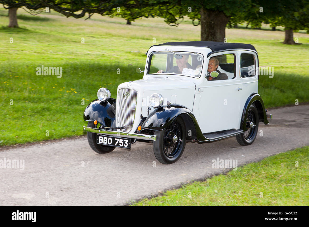 Grey Austin at Leighton Hall Classic Car Rally, Carnforth, Lancashire ...