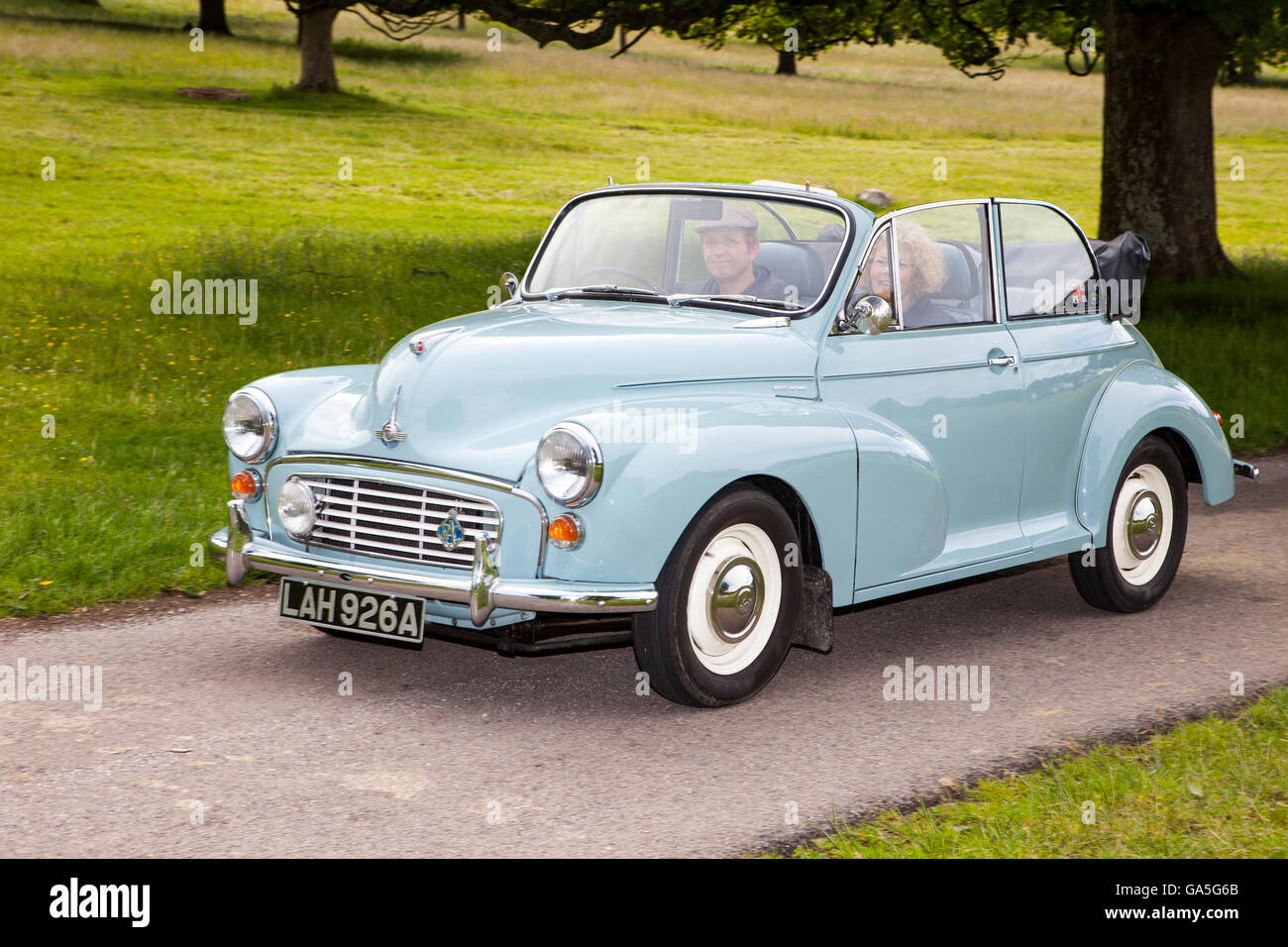 Grey Morris Minor at Leighton Hall Classic Car Rally, Carnforth ...