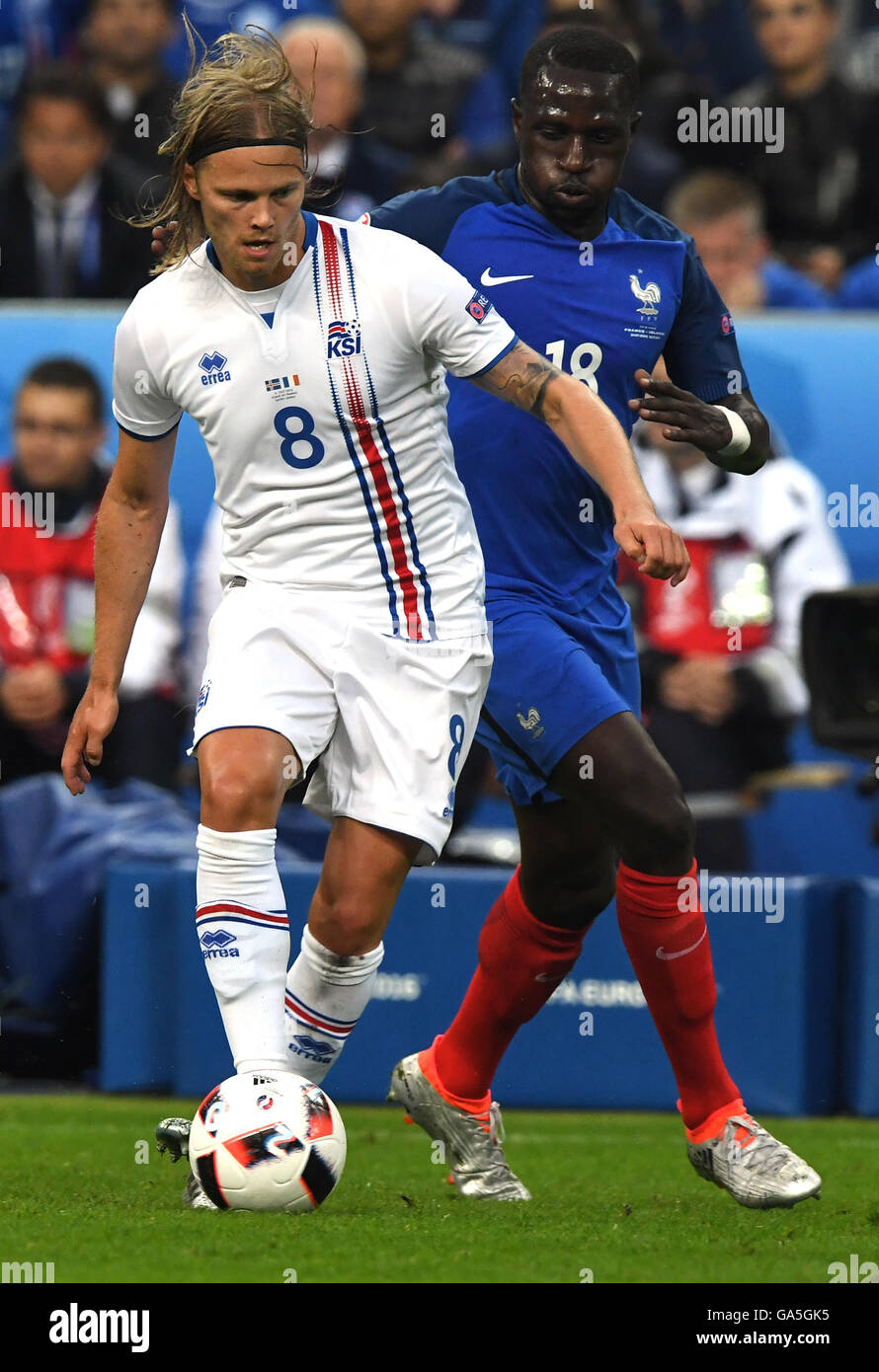 Icelands birkir bjarnason during euro hi-res stock photography and ...