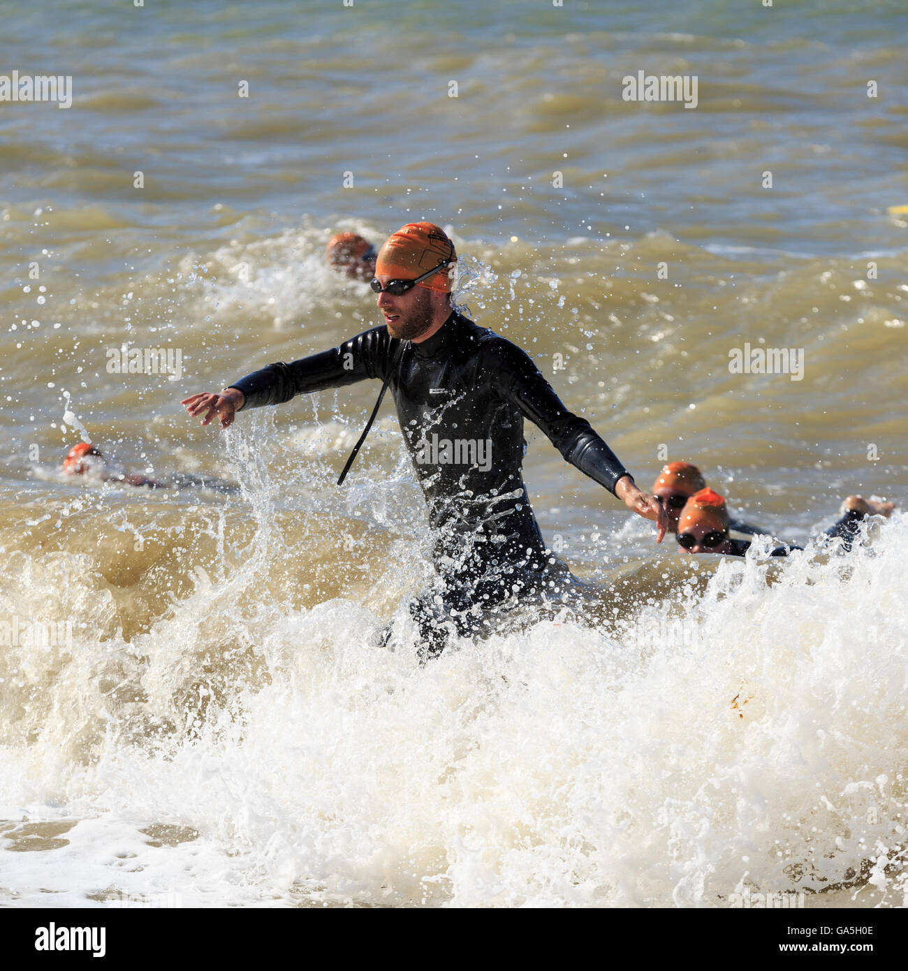 Brighton beach swimming hi-res stock photography and images - Alamy