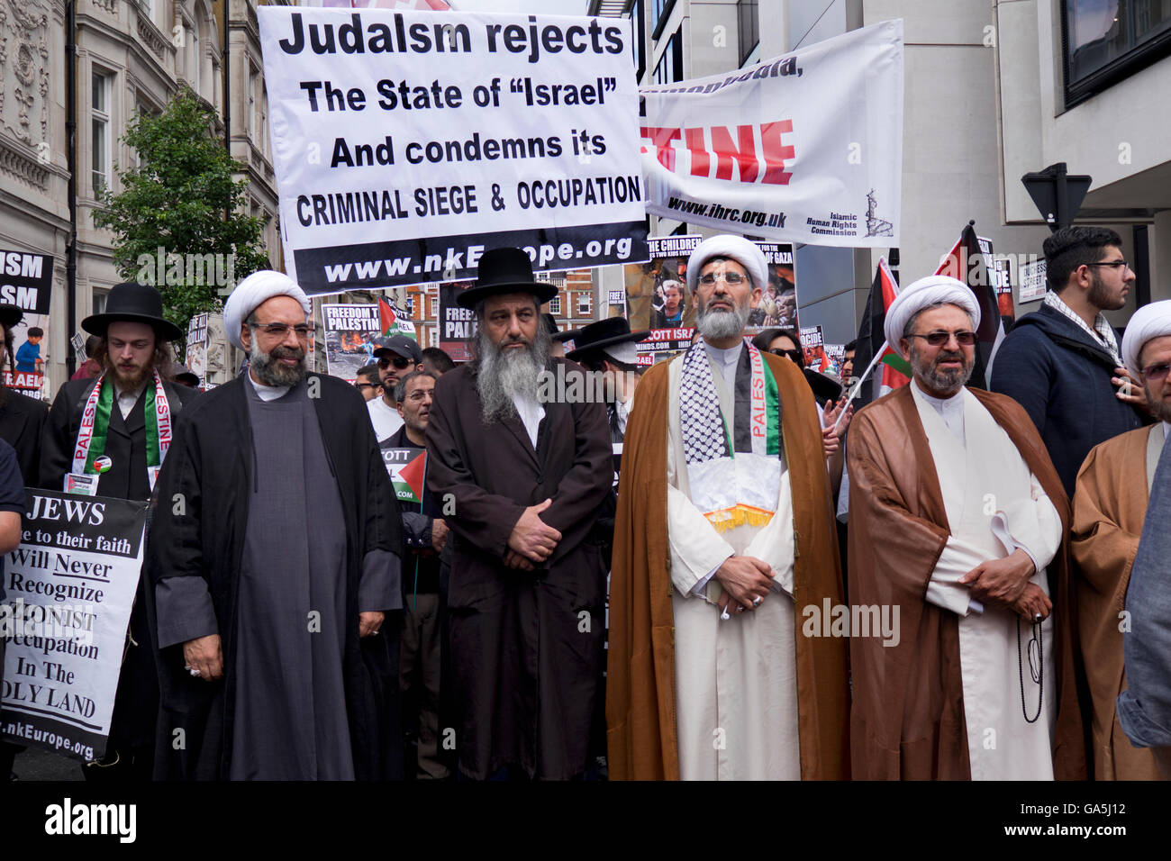 Pro-Palestinian groups took part in a march and rally to commemorate Al ...