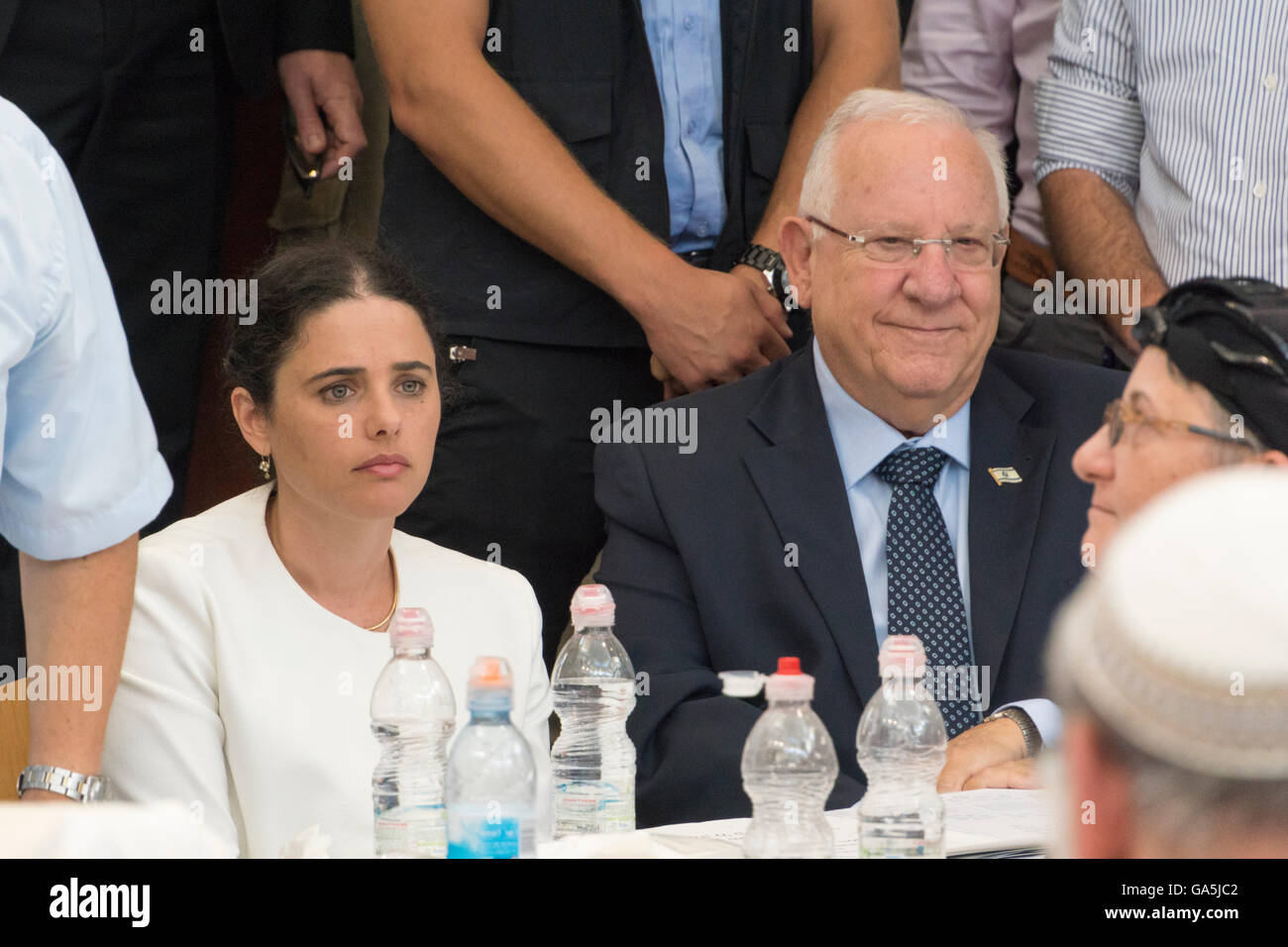 Israel. 3rd July, 2016. Israeli Justice minister Ayelet Shaked (Left ...
