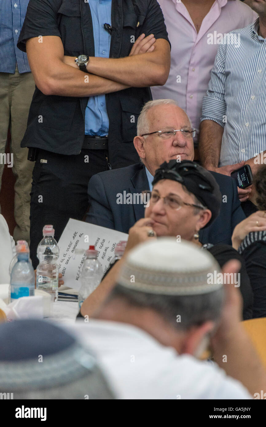 Israel. 3rd July, 2016. Israeli President Reuven "Ruby" Rivlin and ...