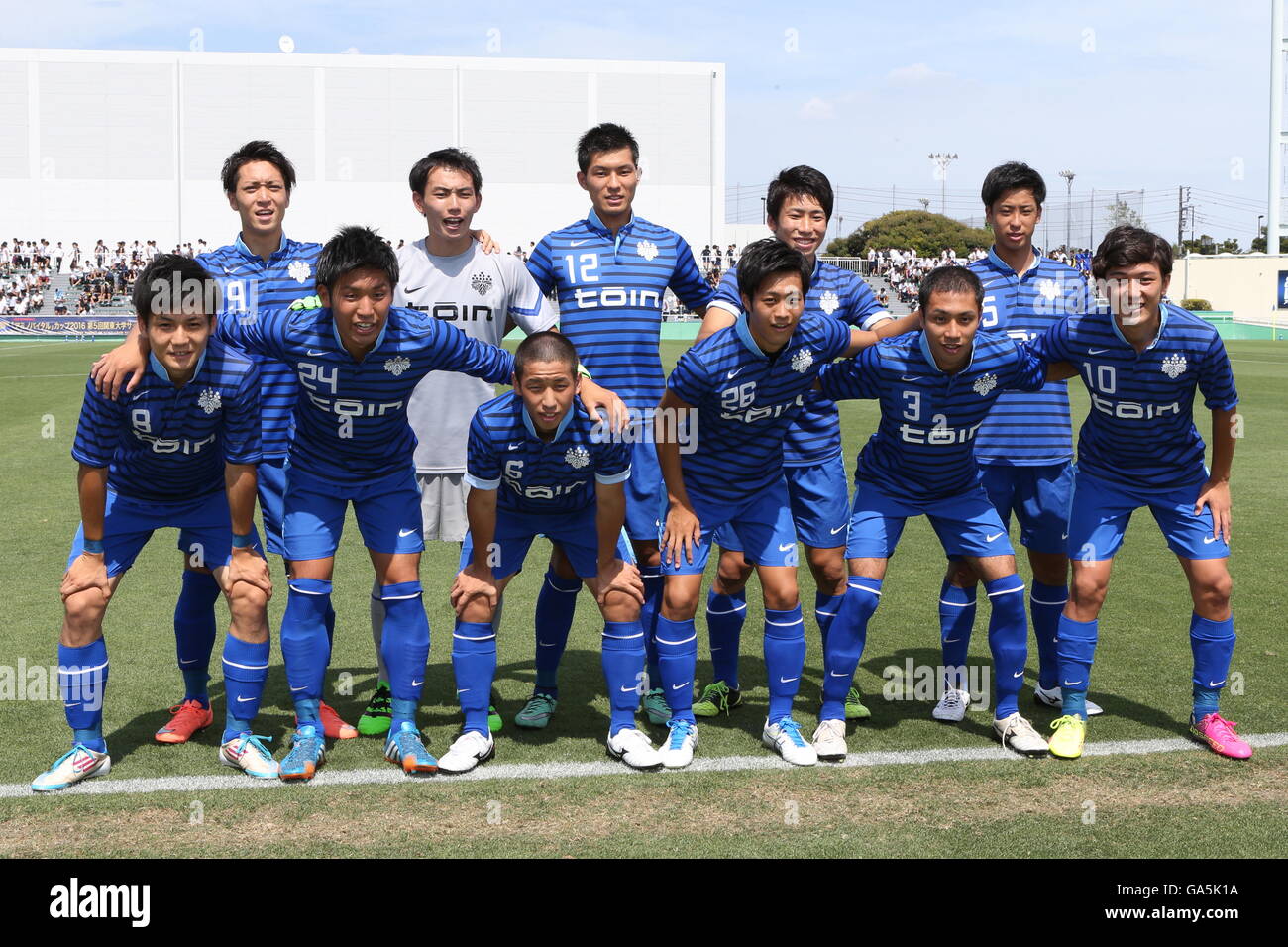 Tokyo, Japan. 3rd July, 2016. Toin University of Yokohama team group ...