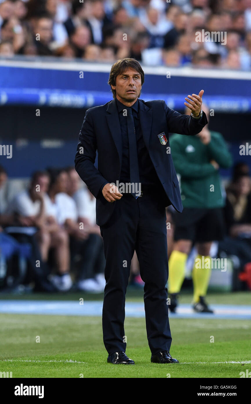 Antonio Conte, Coach (Italy) ; July 02, 2016 - Football : Uefa Euro ...