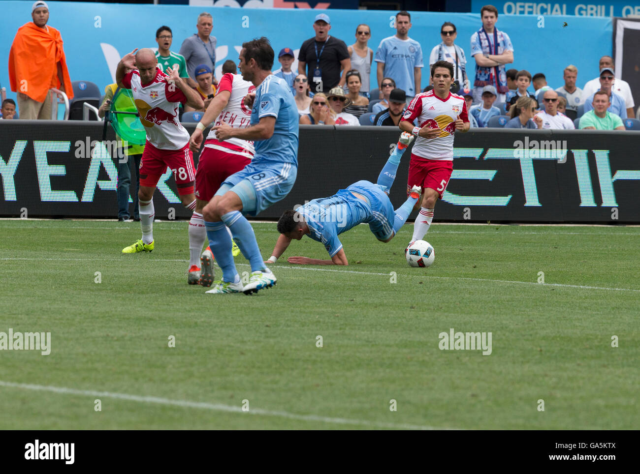 New York, USA. 3rd July, 2016. Jack Harrison (11) of New York Football ...