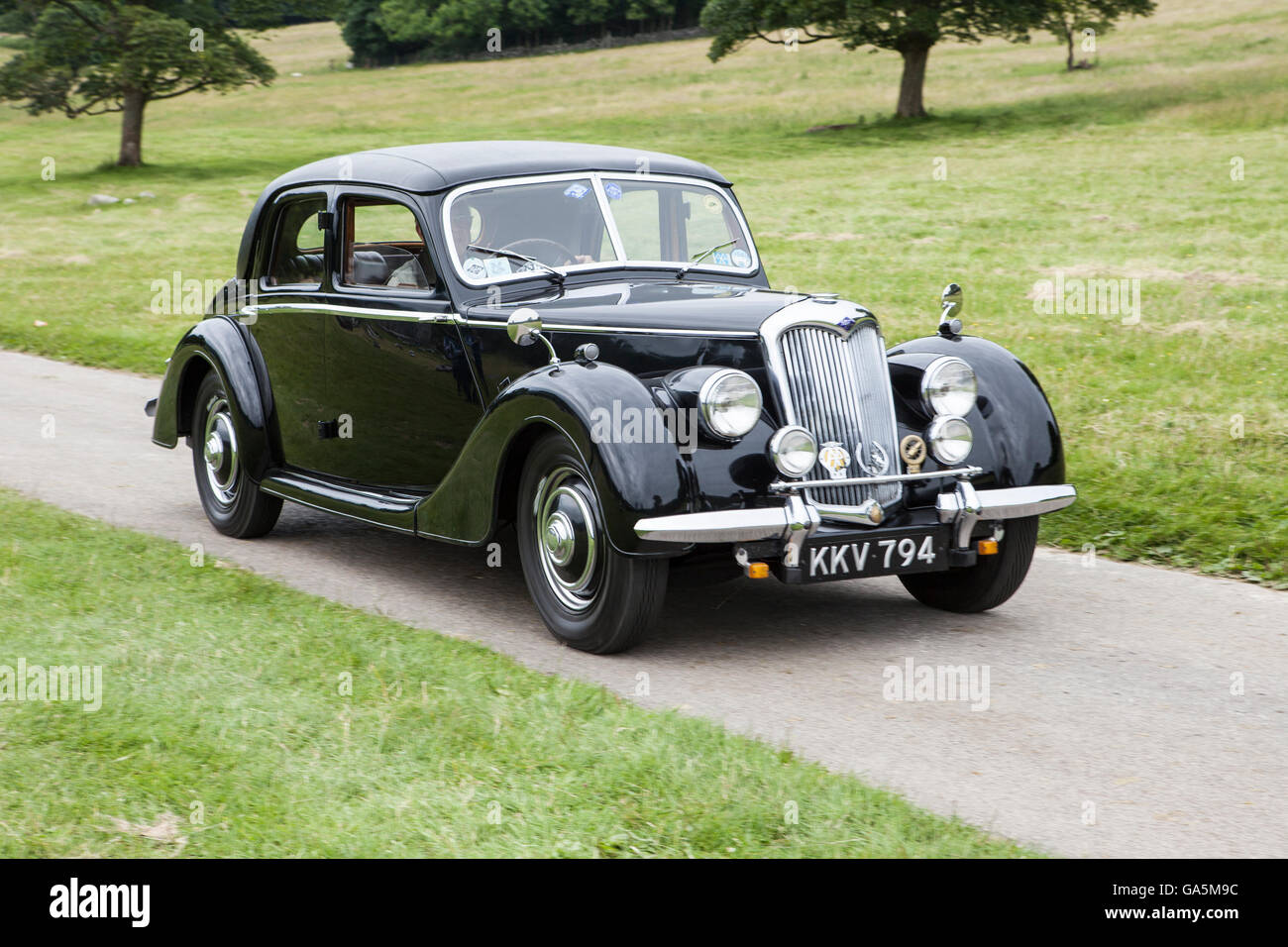 Riley 1.5 litre, black at Leighton Hall Classic Car Rally, Carnforth ...