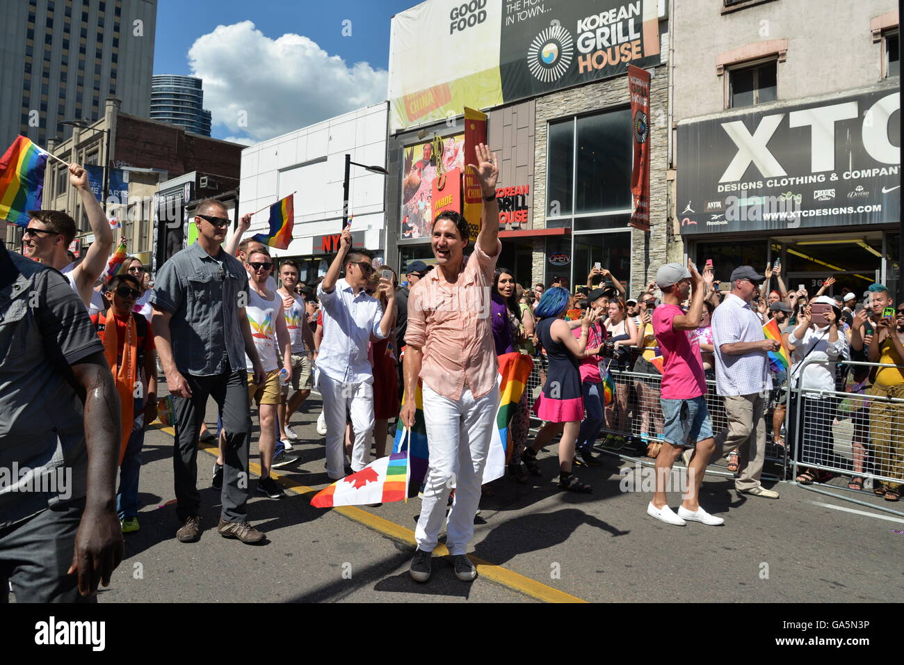 Toronto, Canada. 3rd July, 2016. Canadian Prime Minister Justin Trudeau ...