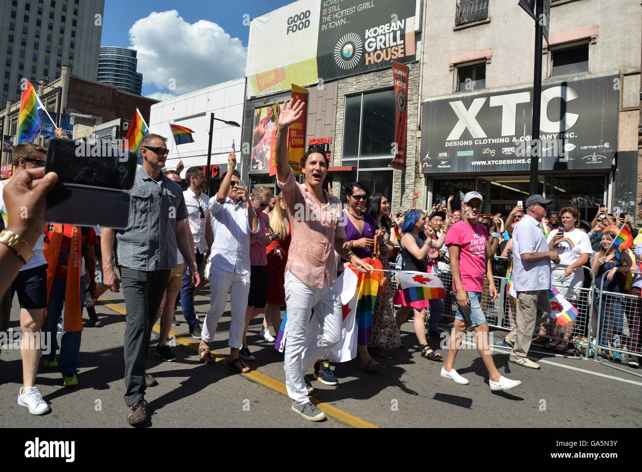 Toronto, Canada. 3rd July, 2016. Canadian Prime Minister Justin Trudeau ...