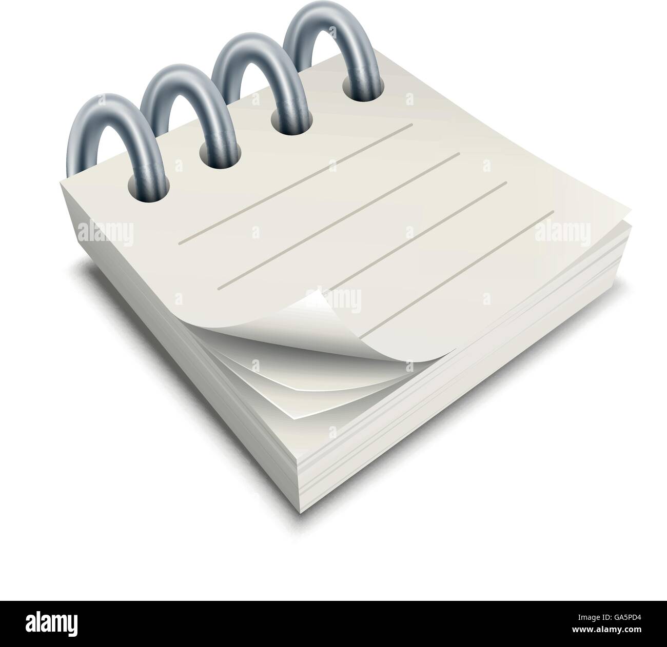 Vector illustration of pencil and notepad. Elements are layered ...