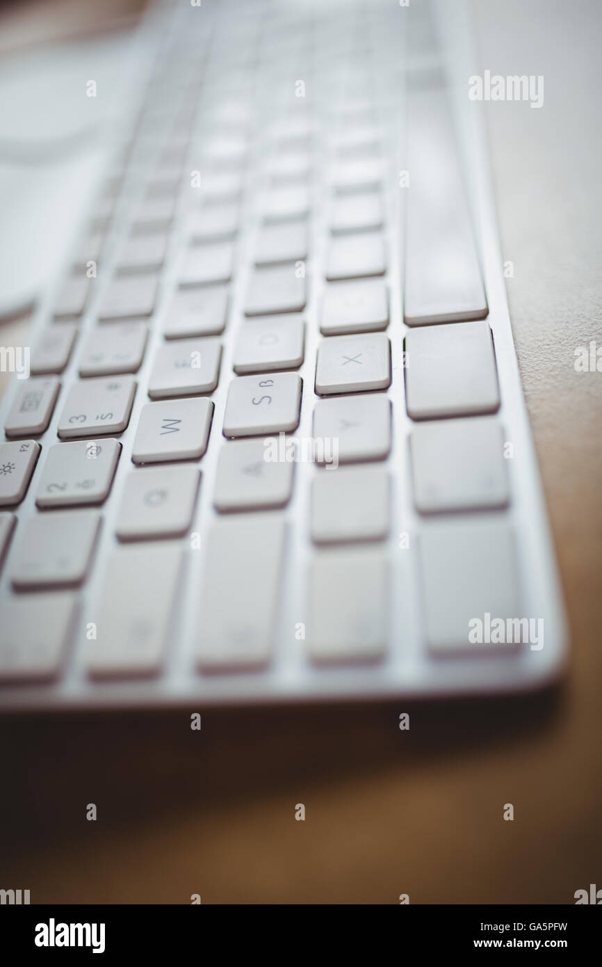 Computer keyboard on desk Stock Photo - Alamy
