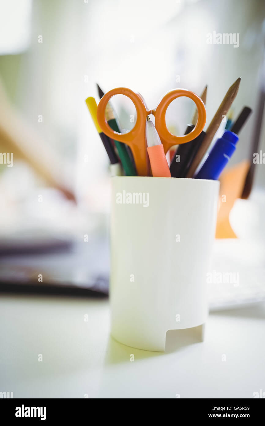 Desk organizer in creative office Stock Photo - Alamy