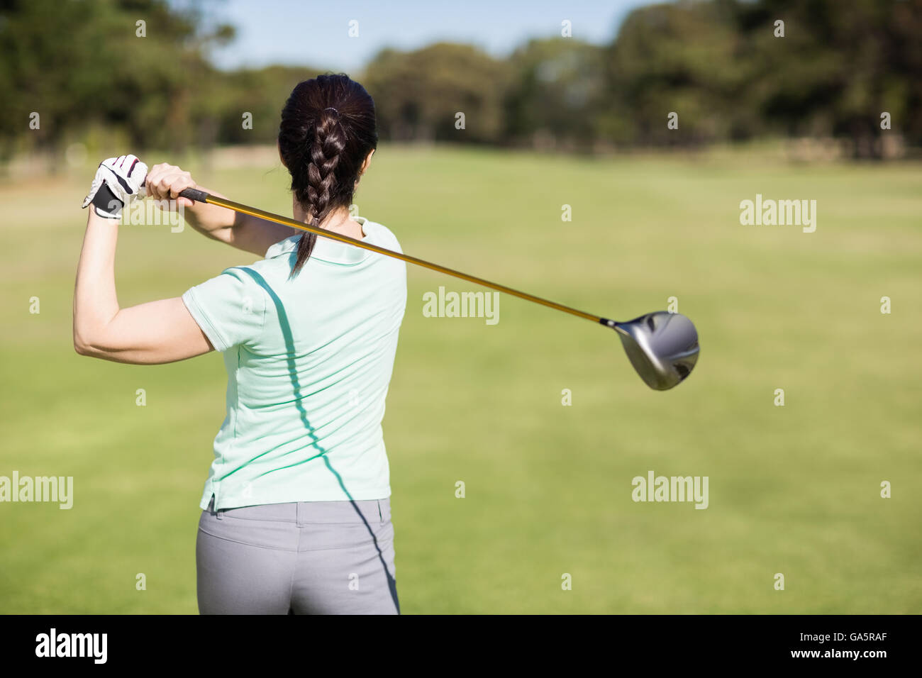 Golf Backswing Rear View