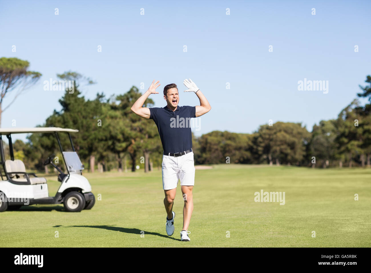 Shouting golfer hi-res stock photography and images - Alamy