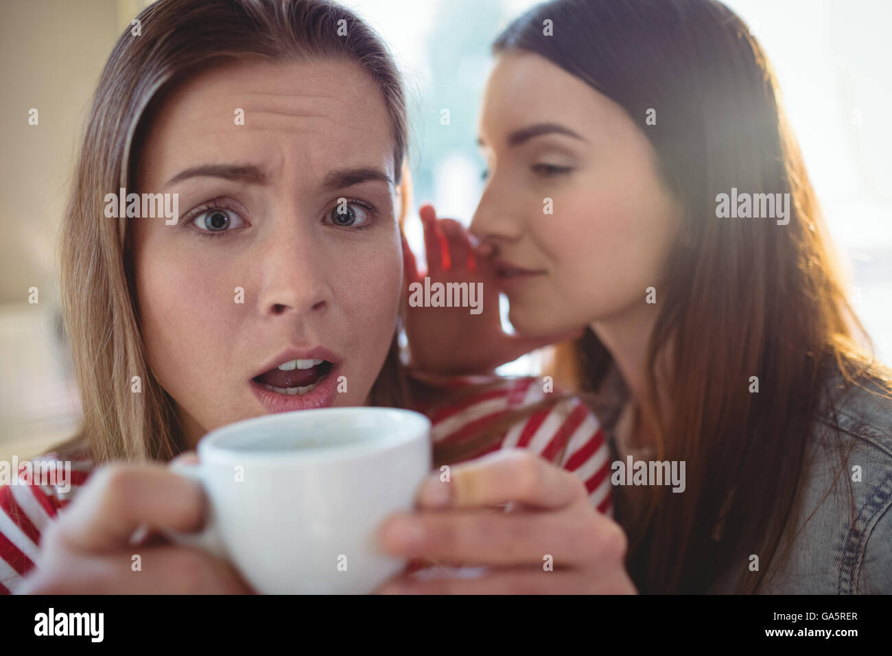 Whispering holding together beautiful hi-res stock photography and ...