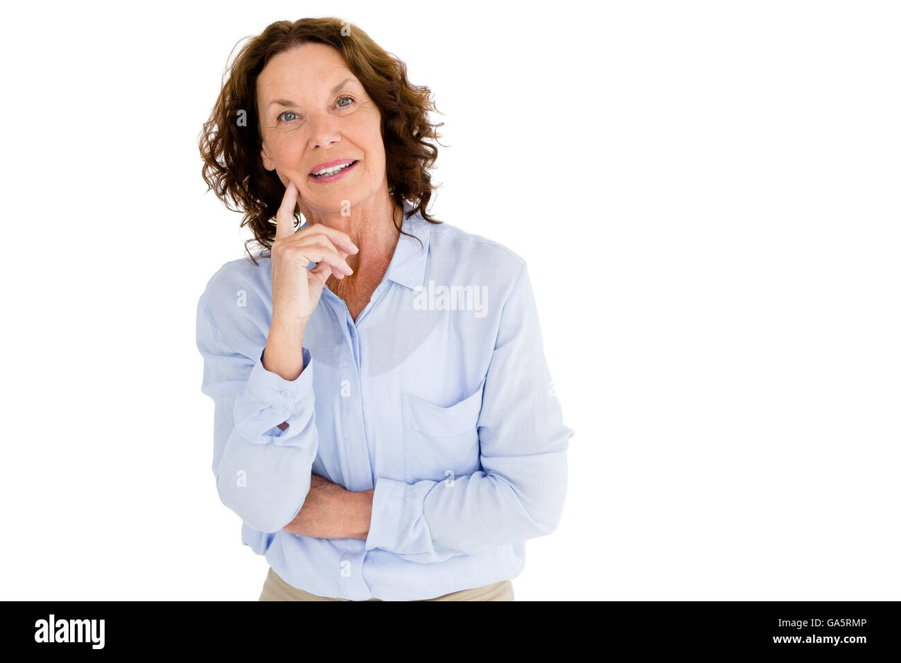 Smiling thoughtful woman hi-res stock photography and images - Alamy