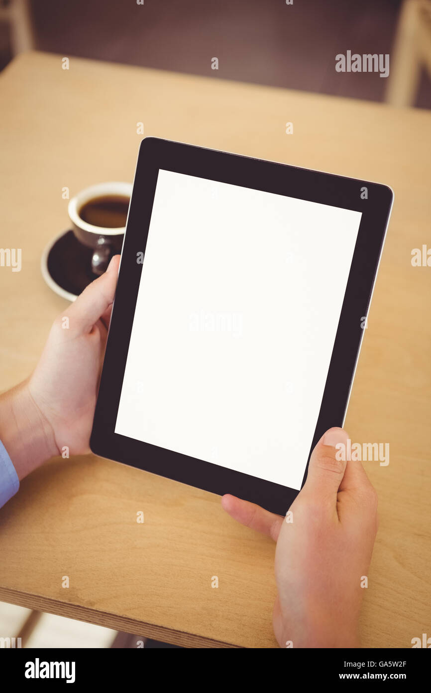 Hand man holding digital tablet hi-res stock photography and images - Alamy