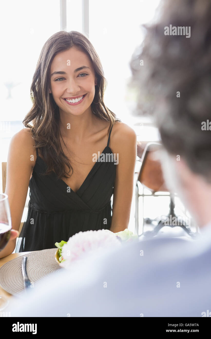 Beautiful woman smiling Stock Photo - Alamy