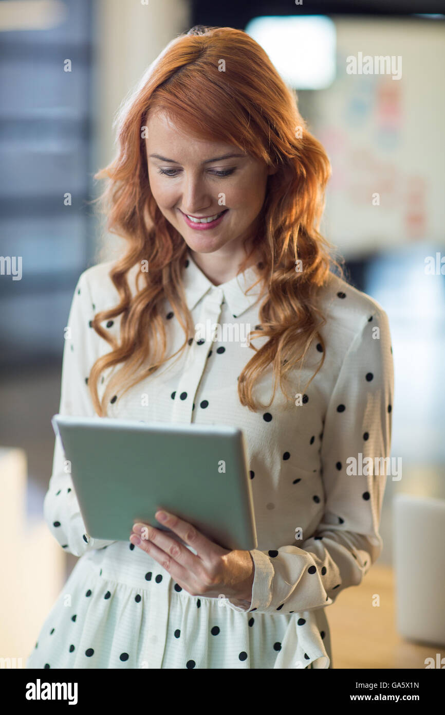 Beautiful woman using digital tablet Stock Photo - Alamy Beautiful woman using digital tablet Stock Photo - Alamy