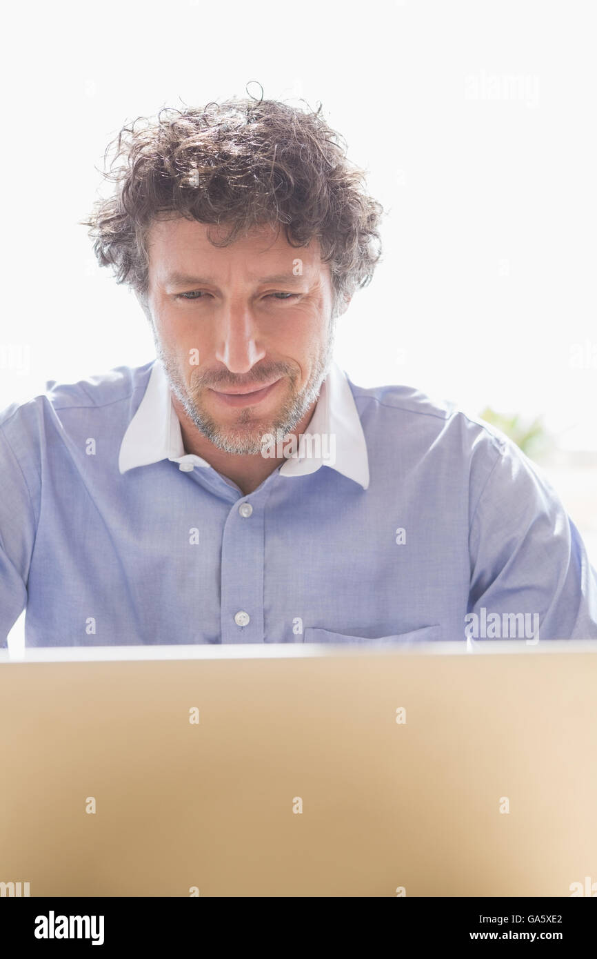 Handsome mature man using laptop hi-res stock photography and images ...