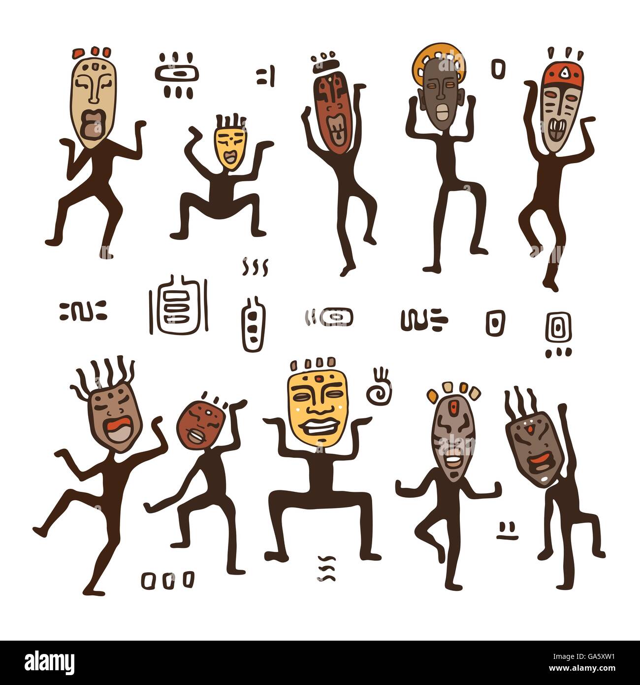 Tribal mask person Cut Out Stock Images & Pictures - Alamy