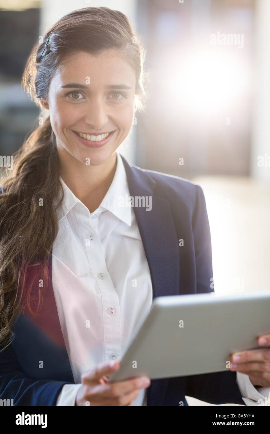 Portrait happy business woman using hi-res stock photography and images ...