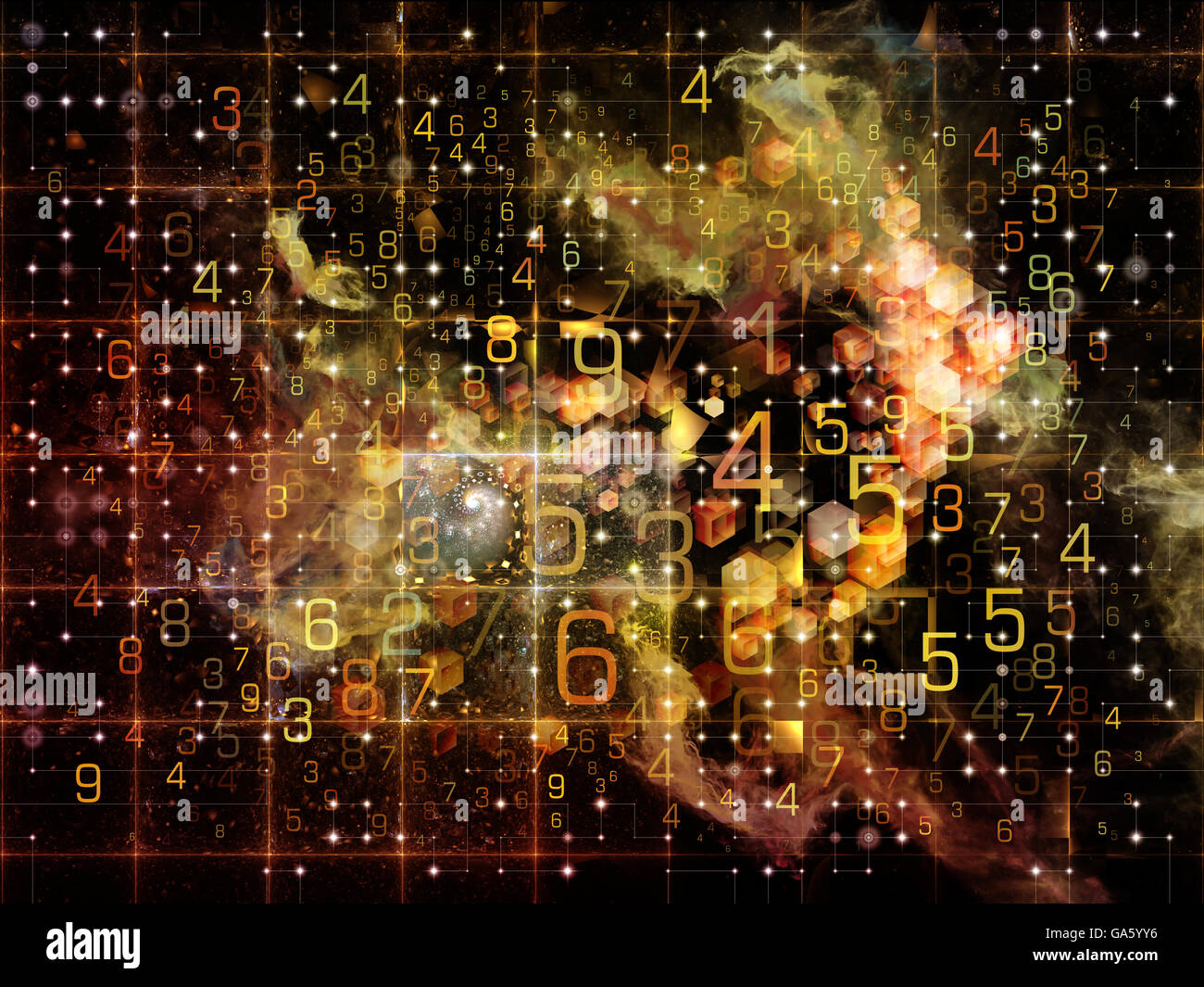 Virtual Grid series. Arrangement of virtual points and numbers on the ...