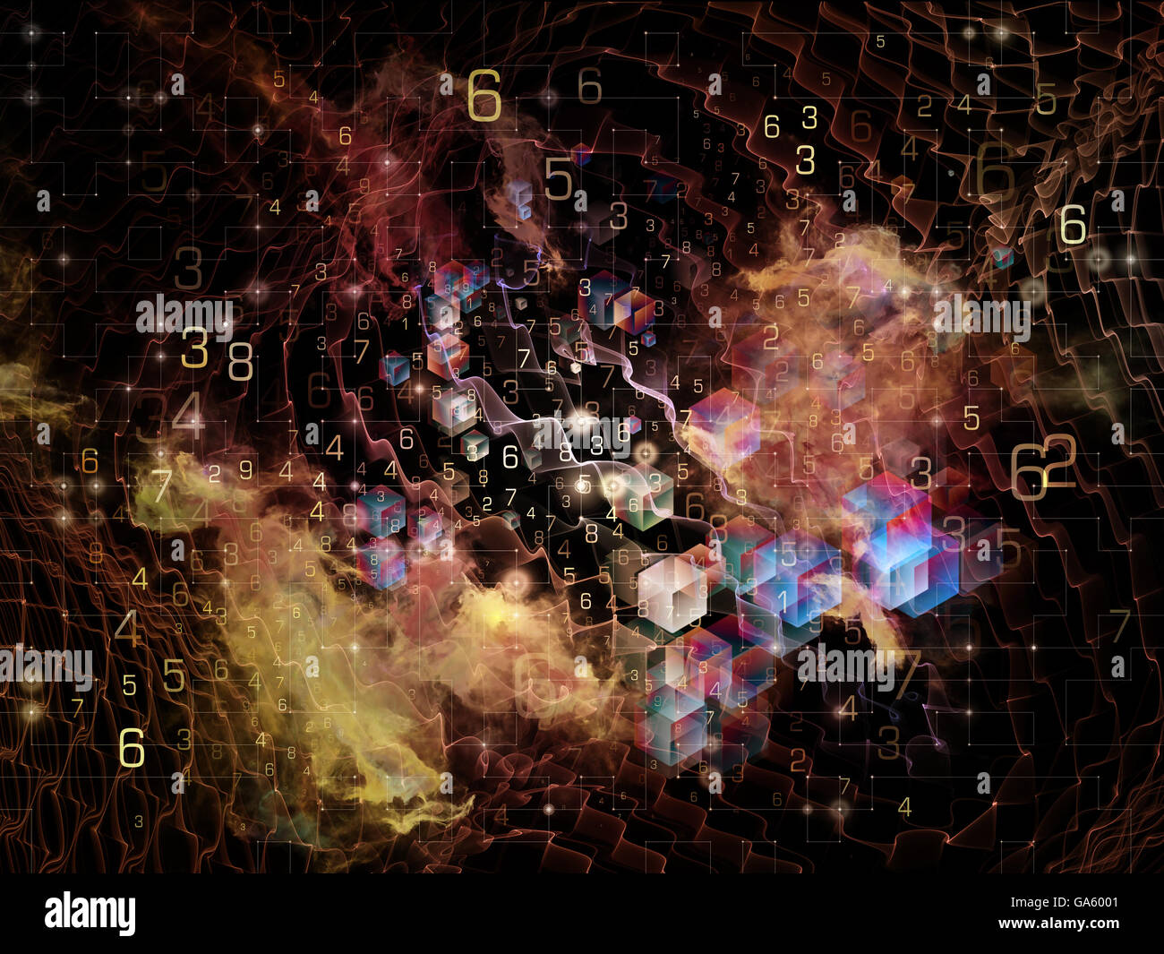 Virtual Grid series. Composition of virtual points and numbers on the ...