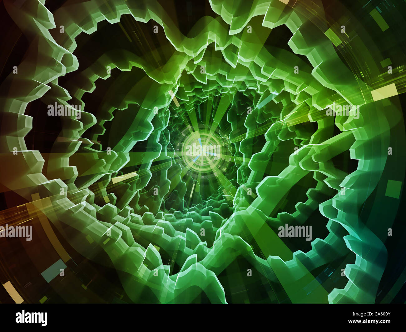 Gears of Technology series. Backdrop design of gears and fractal radial ...