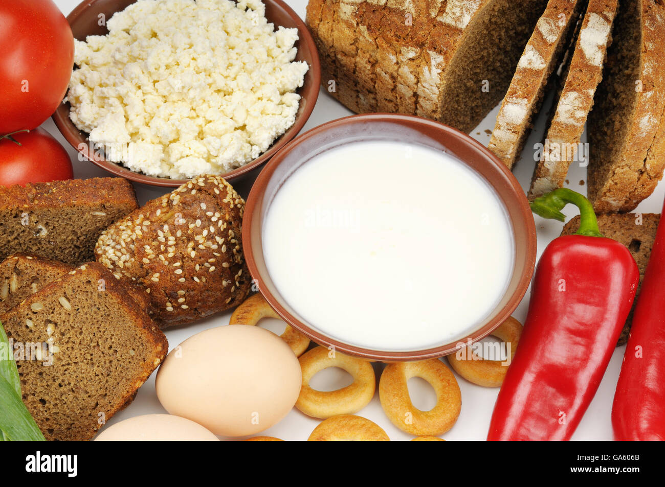 Set of natural products Stock Photo - Alamy